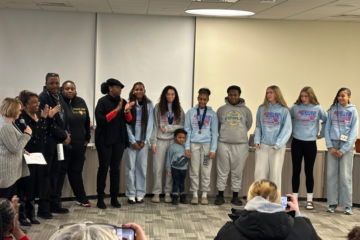 Dist. 186 Board honors state champion 8th grade girls basketball team ...